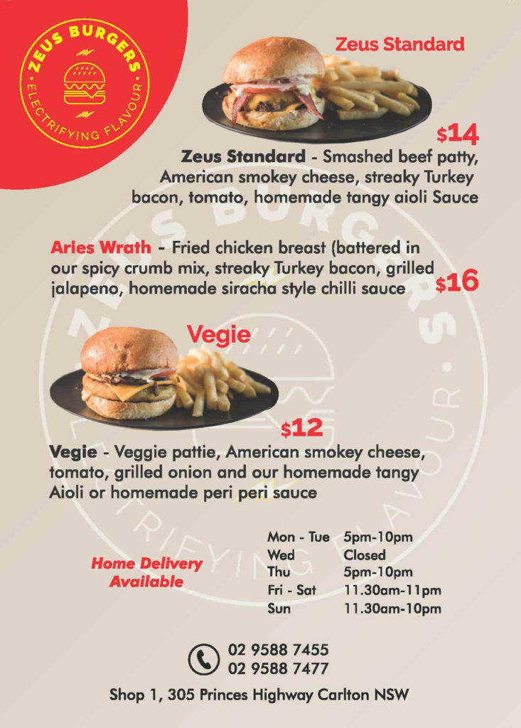 Santorini Pizza & Zeus Burgers - Master Design