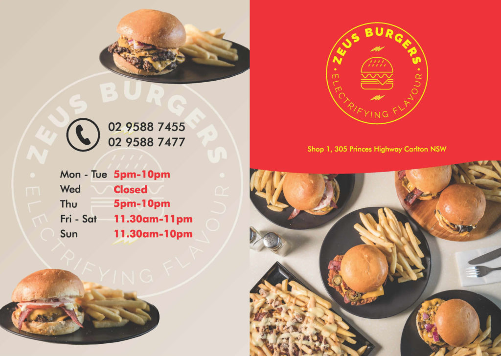 Santorini Pizza & Zeus Burgers - Master Design